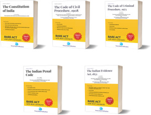 Mega Combo Of 5 Bare Acts : The Constitution Of India, The Indian Penal ...