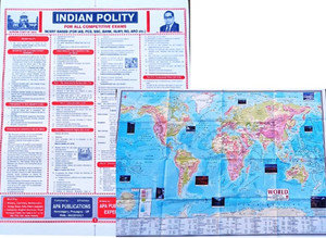 "Dynamic Combo Of Indian Polity Chart & World Map Physical Masterclass ...