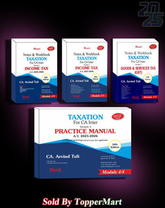 TAXATION For CA Inter (4 Modules Set) (For A.Y. 2025-2026) EDITION 2025 ...