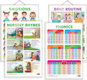 Set of 4 EMOTIONS, DAILY ROUTINE, NURSERY RHYMES and PHONICS - 1 Early ...