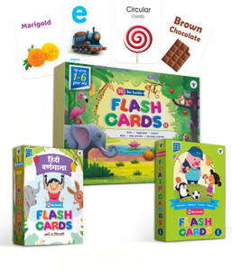 Flash Cards For Kids| 224 Non Tearable Cards | Hindi Varnamala, English ...