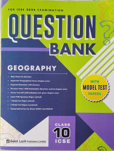 Icse Good Luck Question Bank Geography 10 For 2024 Exam: Buy Icse Good ...