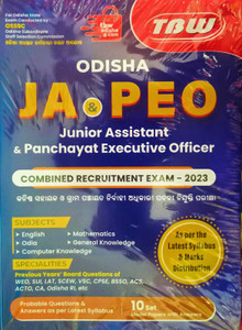 OSSSC PEO Odisha Panchayat Executive Officers Entrance Exam TBW Guide ...