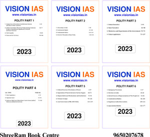 Vision IAS Polity General Studies Printed Notes English Medium Set Of 6 ...