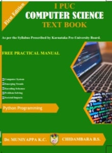 1st PUC - COMPUTER SCIENCE - Text Book + Practical Manual|Set Of 2 ...