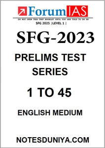 Forum Ias Sfg Level 1 Test Series 1 To 45 English Medium 2023: Buy ...