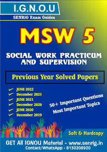 IGNOU MSW 5 Previous Years Solved Question Papers Pdf Social Work ...