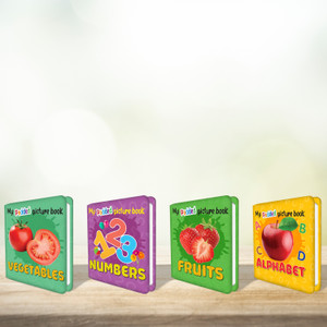 Set Of 4 MY PADDED PICTURE BOOK Alphabet, Numbers, Fruits And ...