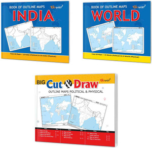 BOOK OF OUTLINE MAPS INDIA, BOOK OF OUTLINE MAPS WORLD And BIG CUT ...