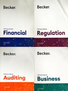Becker CPA Exam Review (Set Of 4 Books) Financial, Regulation, Auditing ...