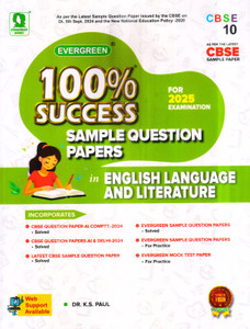 Evergreen CBSE 100% Success SAMPLE QUESTION PAPERS In English Language ...