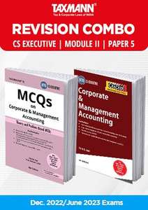 Taxmann CS Executive Combo Corporate & Management Accounting Cracker ...