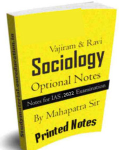 Vajiram & Ravi Sociology Optional Mahapatra Sir Class Notes: Buy ...