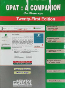 GPAT: A COMPANION (For Pharmacy) | NAZMA N. INAMDAR, MILIND P. WAGH ...