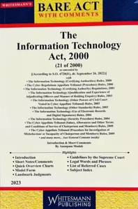 The Information Technology Act, 2000 (Bareact) 2023: Buy The ...