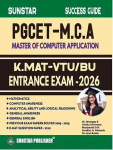 PGCET- M.C.A - Entrance Exam - 2025 |K-MAT -VTU / BU |: Buy PGCET- M.C ...