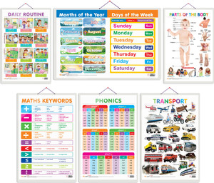 Set of 6 Parts of the Body, Transport, MATHS KEYWORDS, MONTHS OF THE ...
