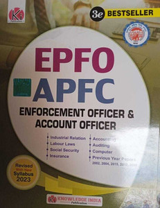 New Edition Of Knowledge India Epfo/apfc | English: Buy New Edition Of ...