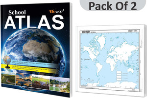 SCHOOL ATLAS (ENGLISH) - MAPLITHO And SMALL - 100 WORLD PHYSICAL ...