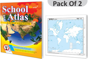 SCHOOL ATLAS LATEST EDITION (ENGLISH) - ART PAPER And SMALL - 100 WORLD ...