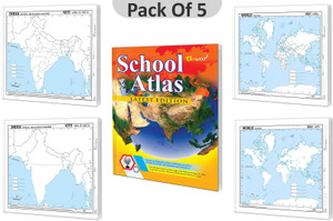 SCHOOL ATLAS LATEST EDITION (ENGLISH) - ART PAPER, SMALL - 100 INDIA ...
