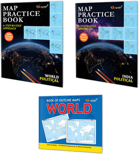 "India POLITICAL - MAP PRACTICE BOOK, WORLD POLITICAL - MAP PRACTICE ...