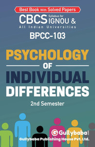 IGNOU BPCC-103 - Psychology Of Individual Differences, Latest CBCS Help ...