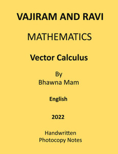 Vajiram And Ravi Vector Calculus Handwritten Photocopy Notes By Bhawna ...