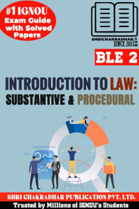 IGNOU BLE 2 Help Book Introduction To Law: Substantive And Procedural ...