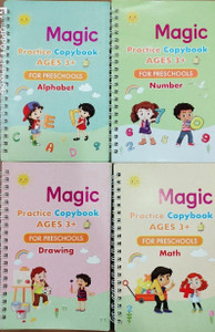 Magic Practice Copybook, (4 BOOK + 10 REFILL+ 1 Pen +1 Grip) Number ...