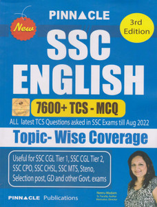 Pinnacle Ssc English (3rd Edition) [7600+ Tcs - Mcq] Topic Wise ...