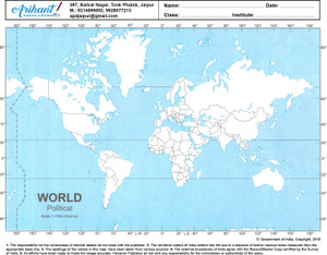 Arihant World Political Outline Map Booklet - 24 Maps In Each Booklet ...