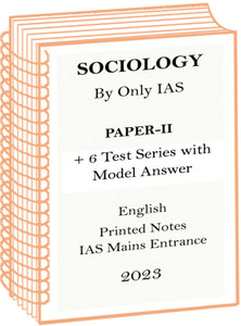 Only IAS Sociology Optional Printed Notes Of Paper-II Plus 6 Test With ...