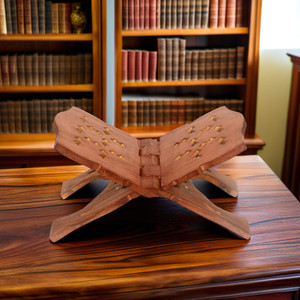 VIAPRADHAN Wooden Carved Religious Book Stand Wooden Brown Rehal Price ...