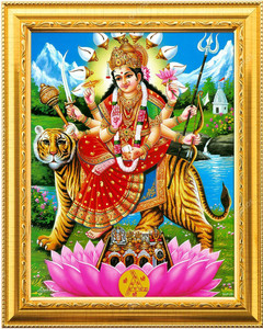 NDFRAME sherawali mata/DURGA MAA/ nav durga Photo Frame Laminated 9 ...