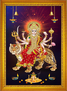 FRIZZY ARTS Durga Maa | Ambe Maa Religious Frame Price in India - Buy ...