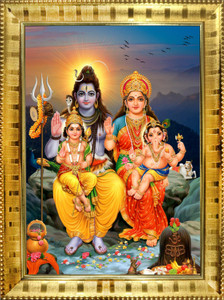 Maharajas Lord Shiva Parvathy Ganesh Muruga Hindu Photo Frame 7X5 inch ...