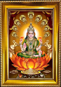 DIGITOUCH DESIGN Goddess Mahalakshmi Photo Frame,GajaLakshmi ...