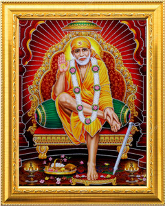 NDFRAME Sai baba photo Gold frame Religious Frame Price in India - Buy ...