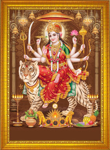 FRIZZY ARTS Durga Maa | Ambe Maa Religious Frame Price in India - Buy ...
