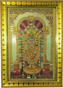 Maharajas Lord Balaji 24K Gold Foil Hindu Photo Frame (10X7 inch ...