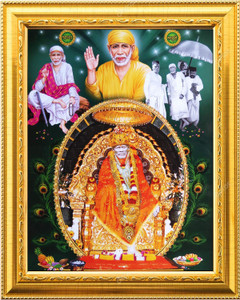 NDFRAME Sai baba photo Gold frame Religious Frame Price in India - Buy ...