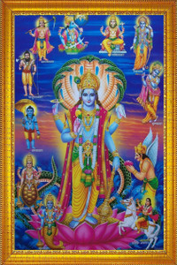 jog craft vishnu ji Religious Frame Price in India - Buy jog craft ...