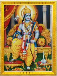 koshtak Shree Ram/Gods Rama/Ram JI Photo Frame with Laminated Poster ...