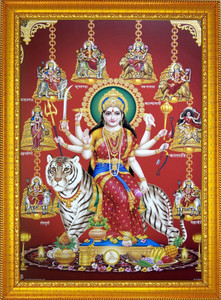 FRIZZY ARTS Goddess Durga Maa Religious Frame Price in India - Buy ...