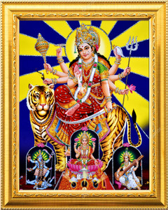 NDFRAME sherawali mata Durga Maa nav Durga photo Frame with Laminated9 ...