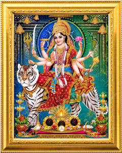 NDFRAME sherawali mata Durga Maa nav Durga photo Frame with Laminated9 ...