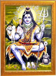 Sunframing Shiv ji photo frame with laminated sheet . size [ 5x7 inch ...