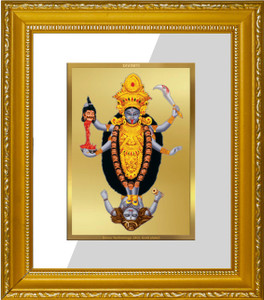 DIVINITI Maa Kali Gold Plated Wall Photo Frame, Table Décor Religious ...