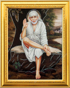 NDFRAME Sai baba photo Gold frame Religious Frame Price in India - Buy ...